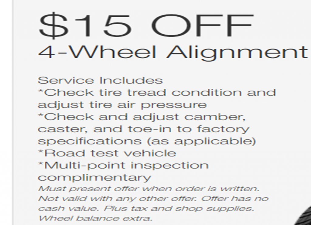 Mike Wood Toyota of Uniontown Alignment Coupon | Western Pennsylvania ...